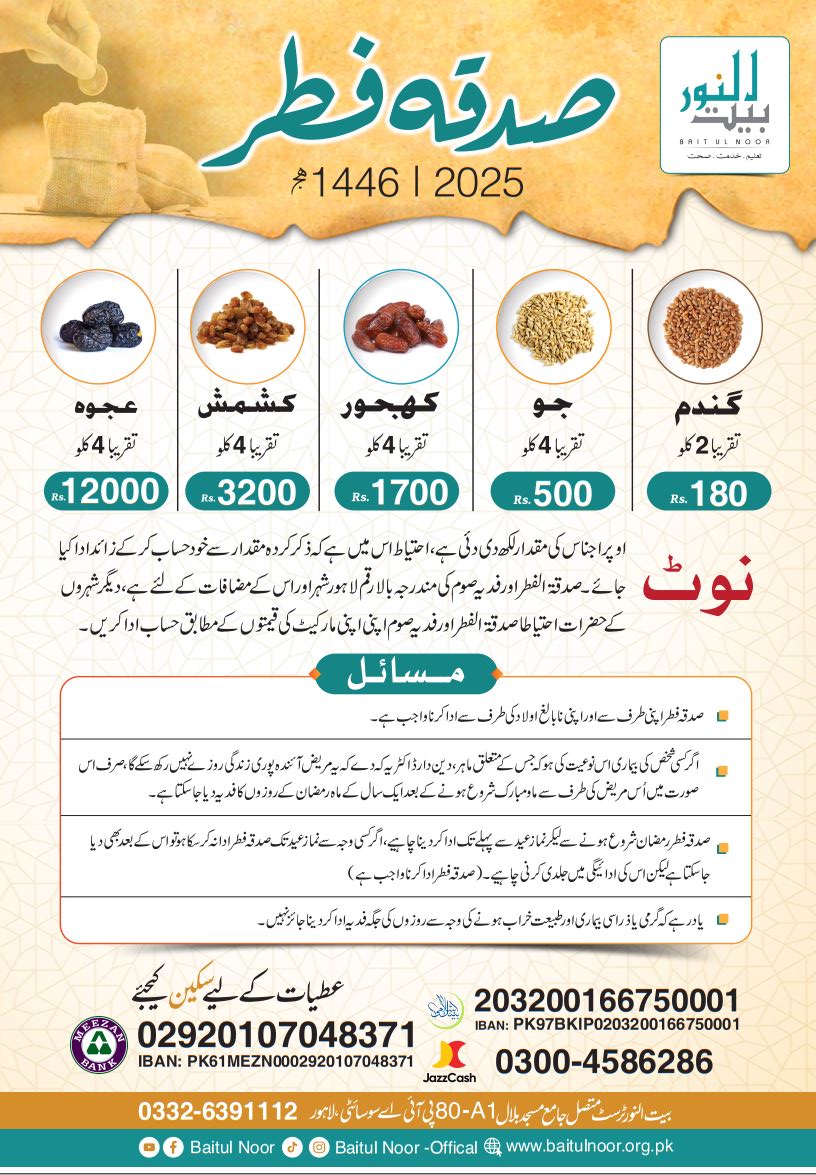 Fitrana Per Person in Pakistan 2025 – Amount, Who to Pay, and Online ...